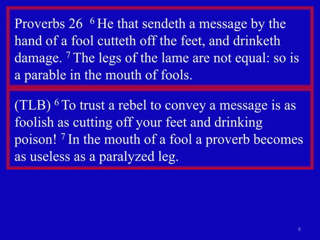 Proverbs 26a fools | PPTX