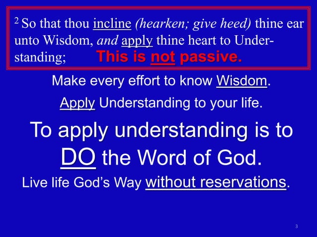 Proverbs 2a Wisdom | PPT