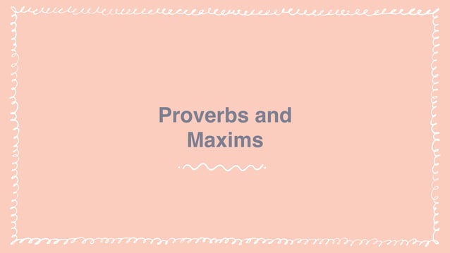 Proverbs and maxims | PDF | Poetry | Books and Literature