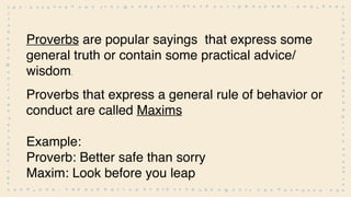 Proverbs and maxims | PDF