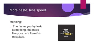 Proverbs and meanings | PPTX | Food & Drink