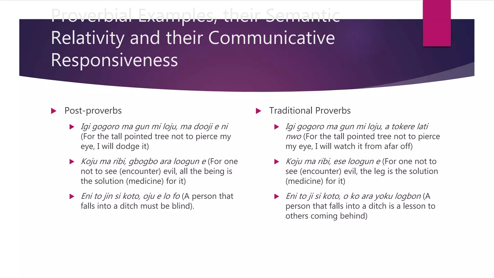 Proverbs and modernity | PPTX