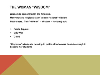 Proverbs chapter one | PPTX