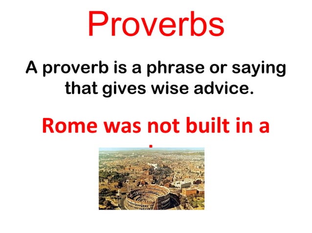 Proverb Lesson ptp | PPT