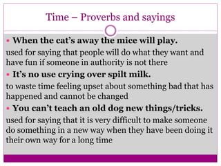 Proverbs And Sayings About Time