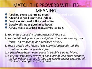 Proverbs vera | PPT