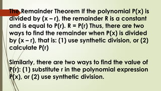 Proves Remainder Theorem used for COT.pptx