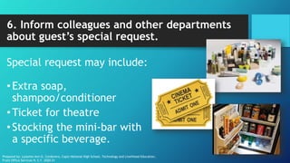Provide Accommodation Reception Services | PPTX