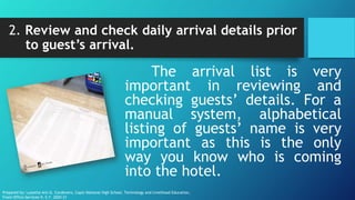 Provide Accommodation Reception Services | PPTX