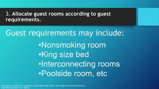 Provide Accommodation Reception Services | PPTX