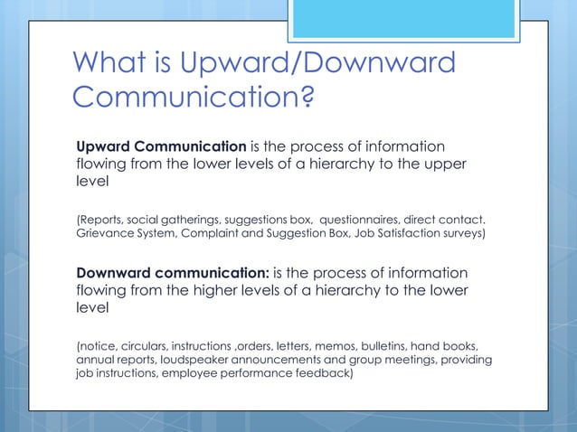 Provide examples of types of upward and downward | PPTX