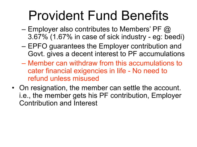 Employee Provident fund | PPT