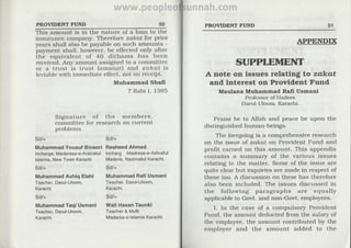 Provident Fund By Shaykh Mufti Muhammad Shafi (r.a) | PDF