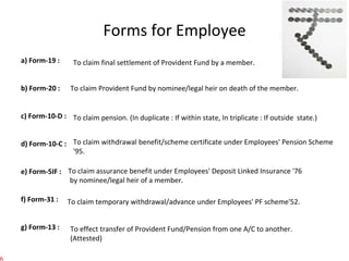 Employee Provident Fund Act | PPT