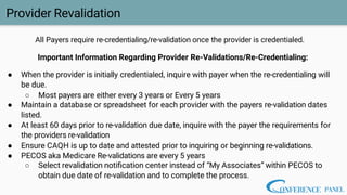 Provider Credentialing: Maintaining Provider Enrollments, Updates, and ...