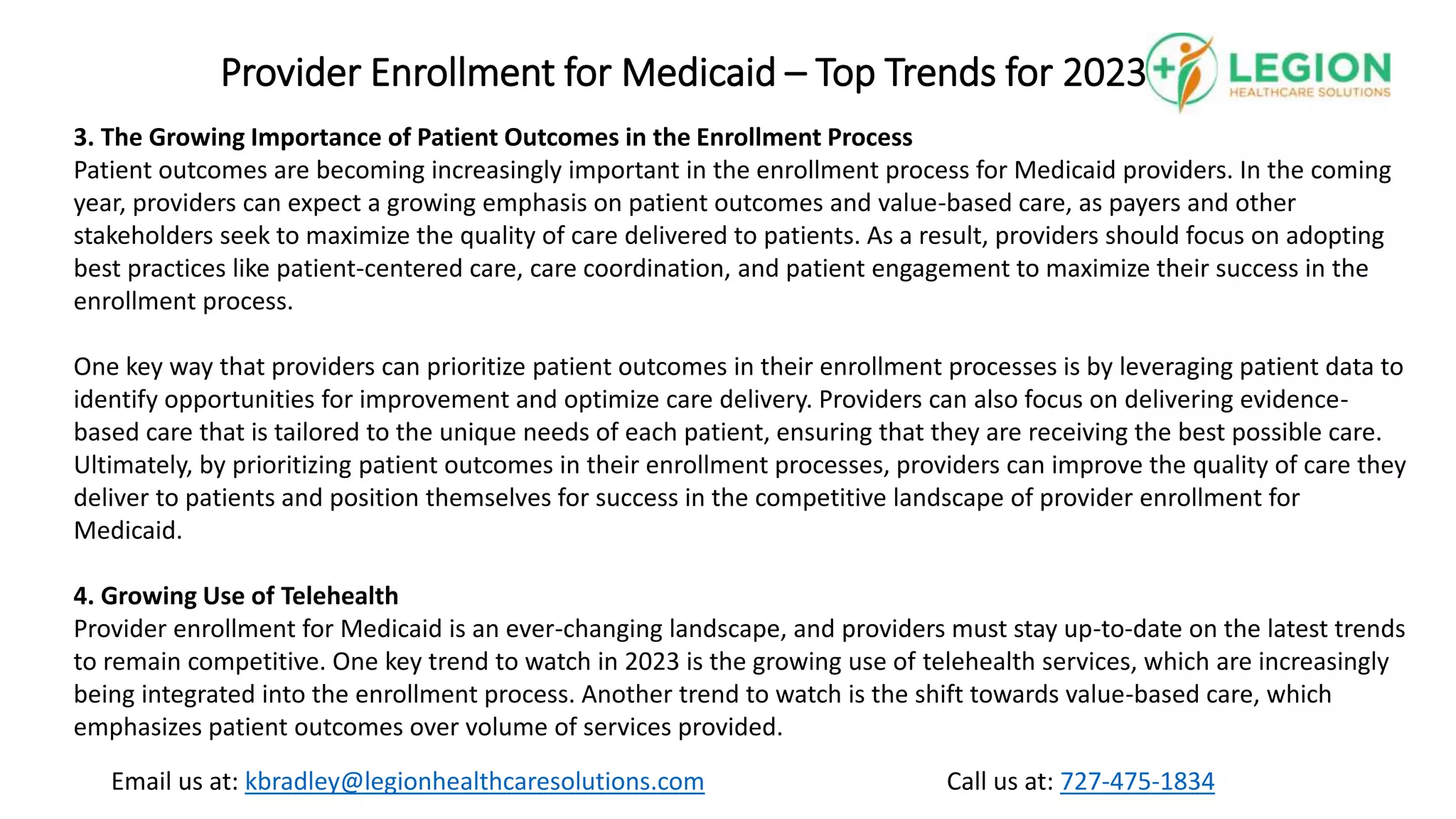 Provider Enrollment for Medicaid – Top Trends for 2023.pptx