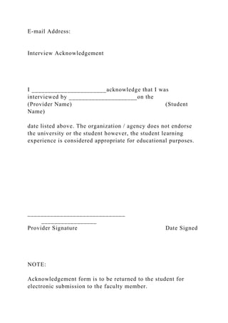 Provider Interview Acknowledgement FormStudent Name _.docx