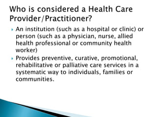 Providers in U.S Healthcare | PPTX