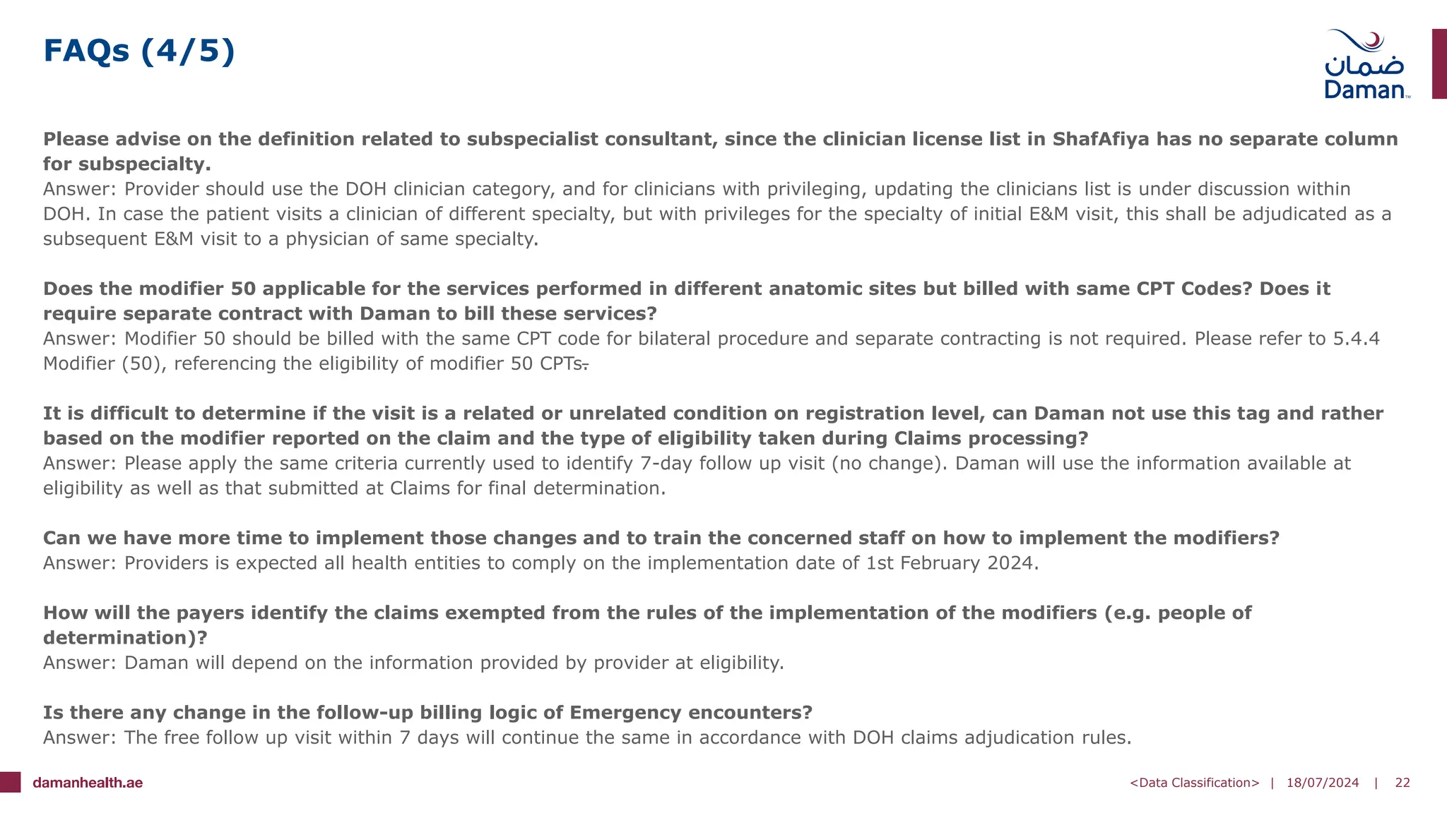 Provider training_2nd _Addendum 41 to DOH Claims & Adjudication Rules ...