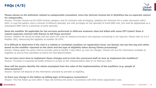 Provider training_2nd _Addendum 41 to DOH Claims & Adjudication Rules ...
