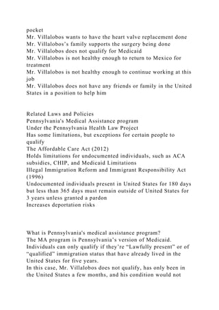 Providing care to Undocumented immigrantsSTUDENT EXAMPLE CASE .docx