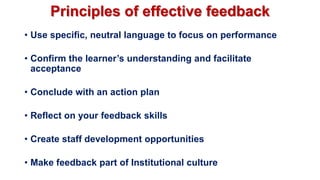 Providing effective feedback in medical education | PDF