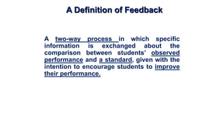 Providing effective feedback in medical education | PDF