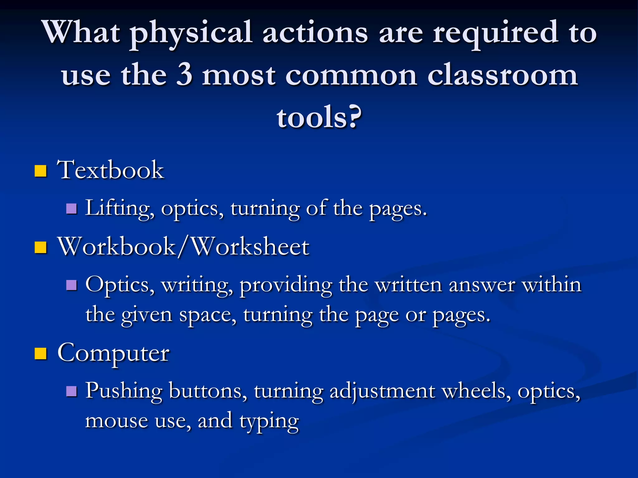 UDL - Providing Options For Physical Action | PPT