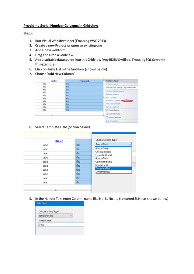 Providing sl no in Gridview in Dot Net | PDF | Free Download Providing sl no in Gridview in Dot Net | PDF | Free Download