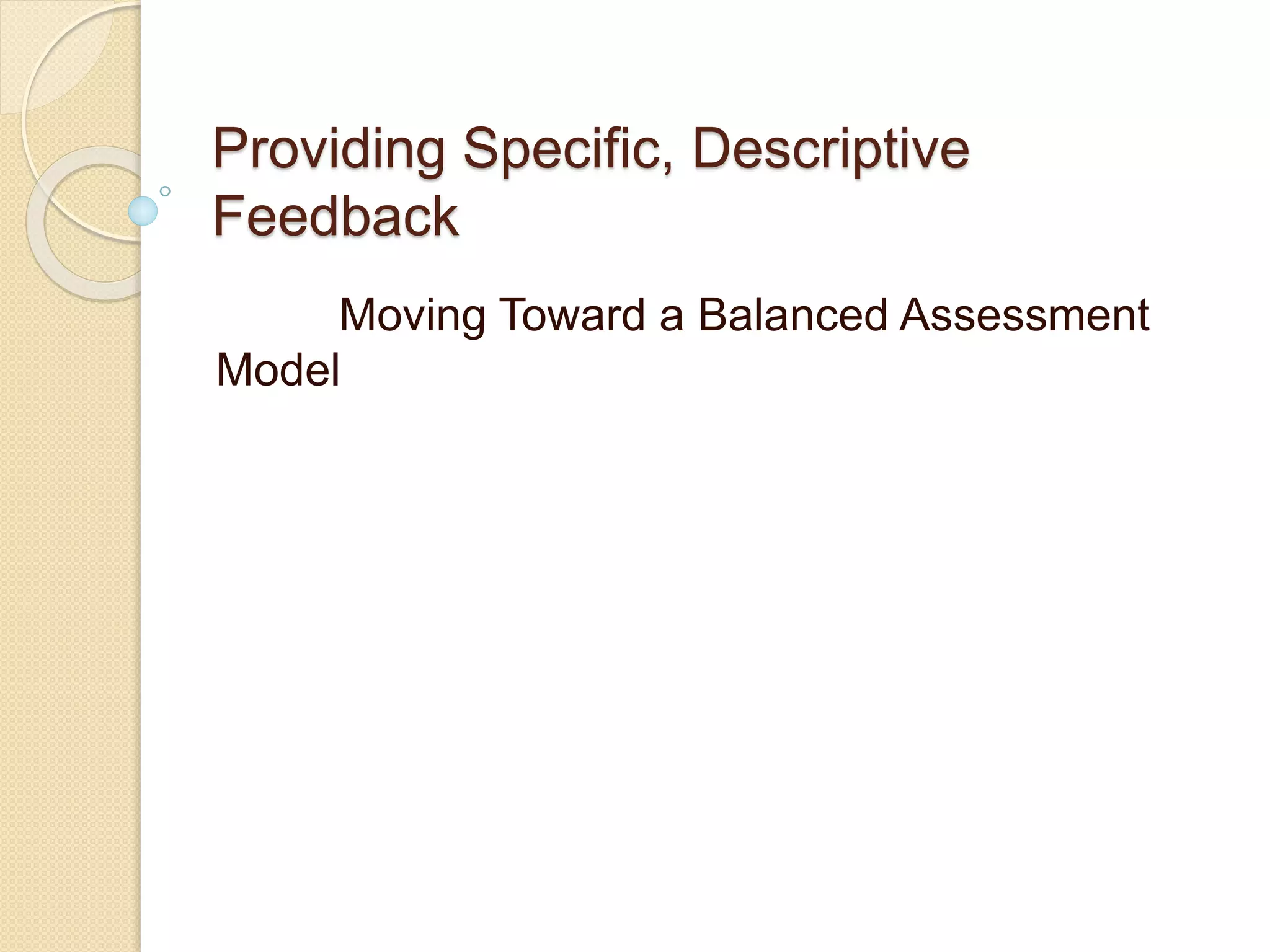 Providing specific, descriptive feedback | PPTX