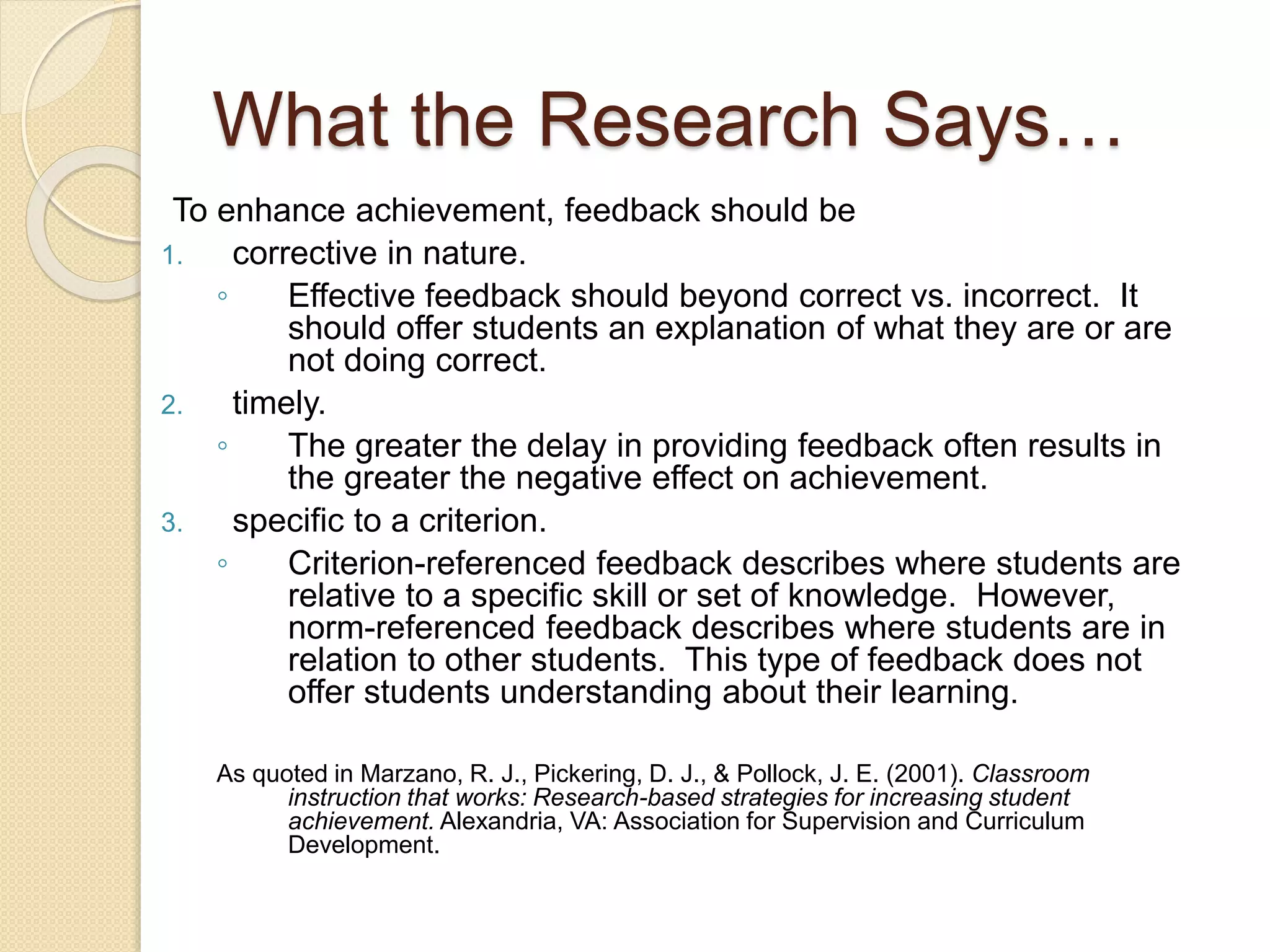 Providing specific, descriptive feedback | PPTX