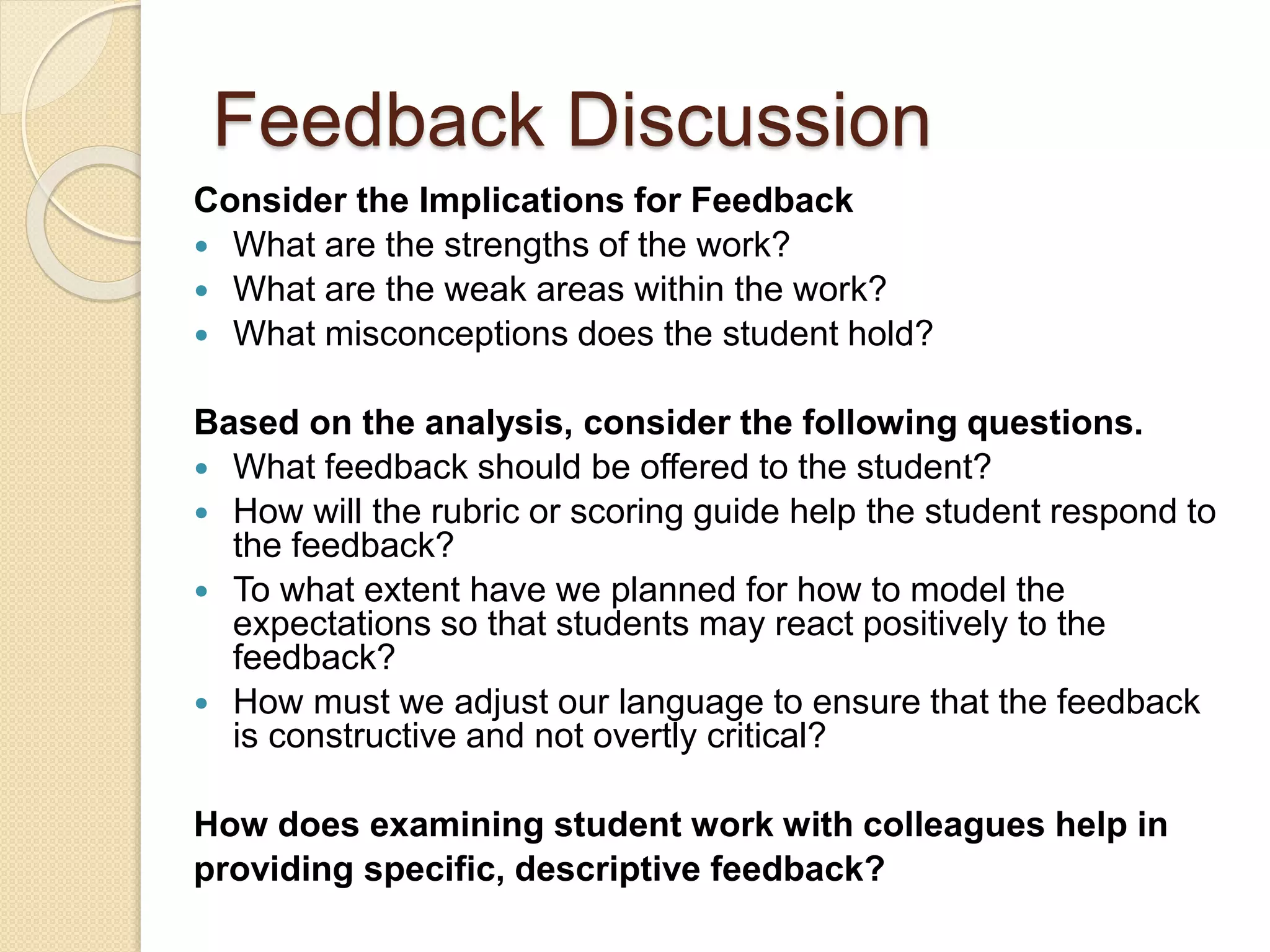 Providing specific, descriptive feedback | PPTX