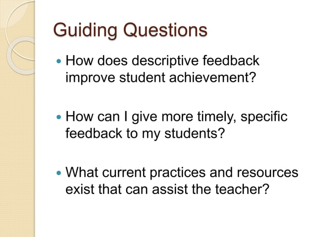 Providing specific, descriptive feedback | PPTX | Educational ...