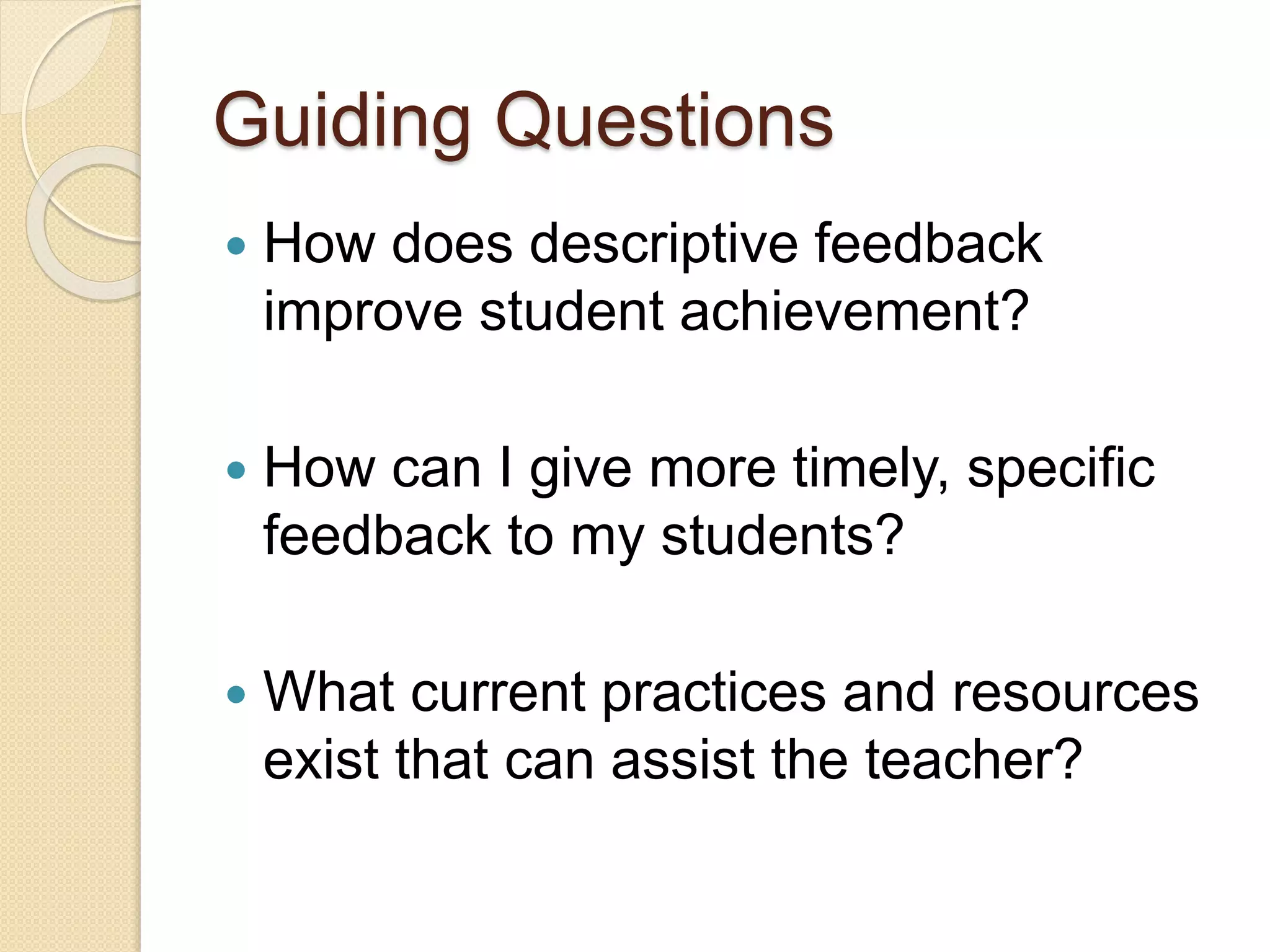 Providing specific, descriptive feedback | PPTX