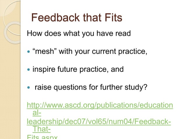 Providing specific, descriptive feedback | PPTX | Educational ...