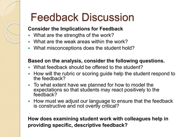 Providing specific, descriptive feedback | PPTX | Educational ...