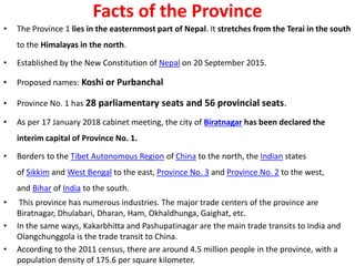 ProVinCe 1 Of NePaL | PPT