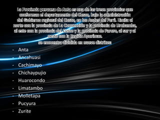 Provincia de anta | PPTX