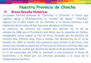 PROVINCIA DE CHINCHA | PPTX