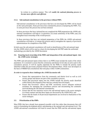 Provincial development, sub-national budgeting and integration of ...