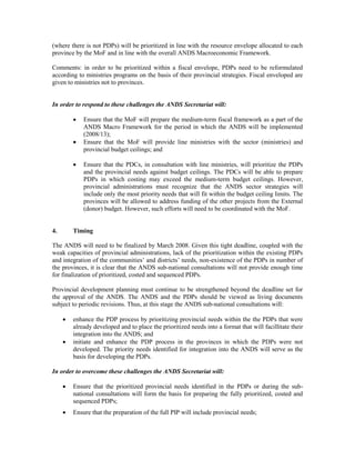 Provincial development, sub-national budgeting and integration of ...