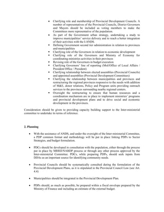 Provincial development, sub-national budgeting and integration of ...