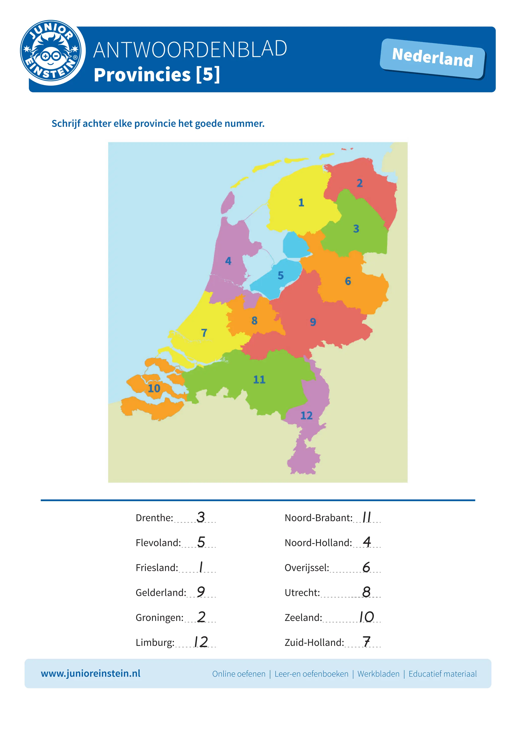 Provincies van Nederland oefen methodes voor in de klas | PDF