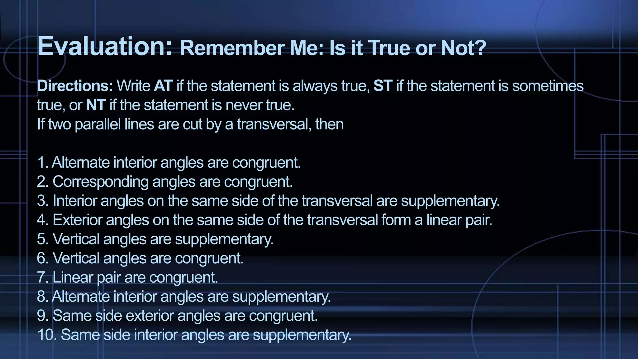 PROVING-PROPERTIES-OF-PARALLEL-LINES-CUT-BY-TRANSVERSAL.pptx