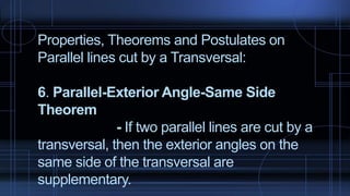 PROVING-PROPERTIES-OF-PARALLEL-LINES-CUT-BY-TRANSVERSAL.pptx