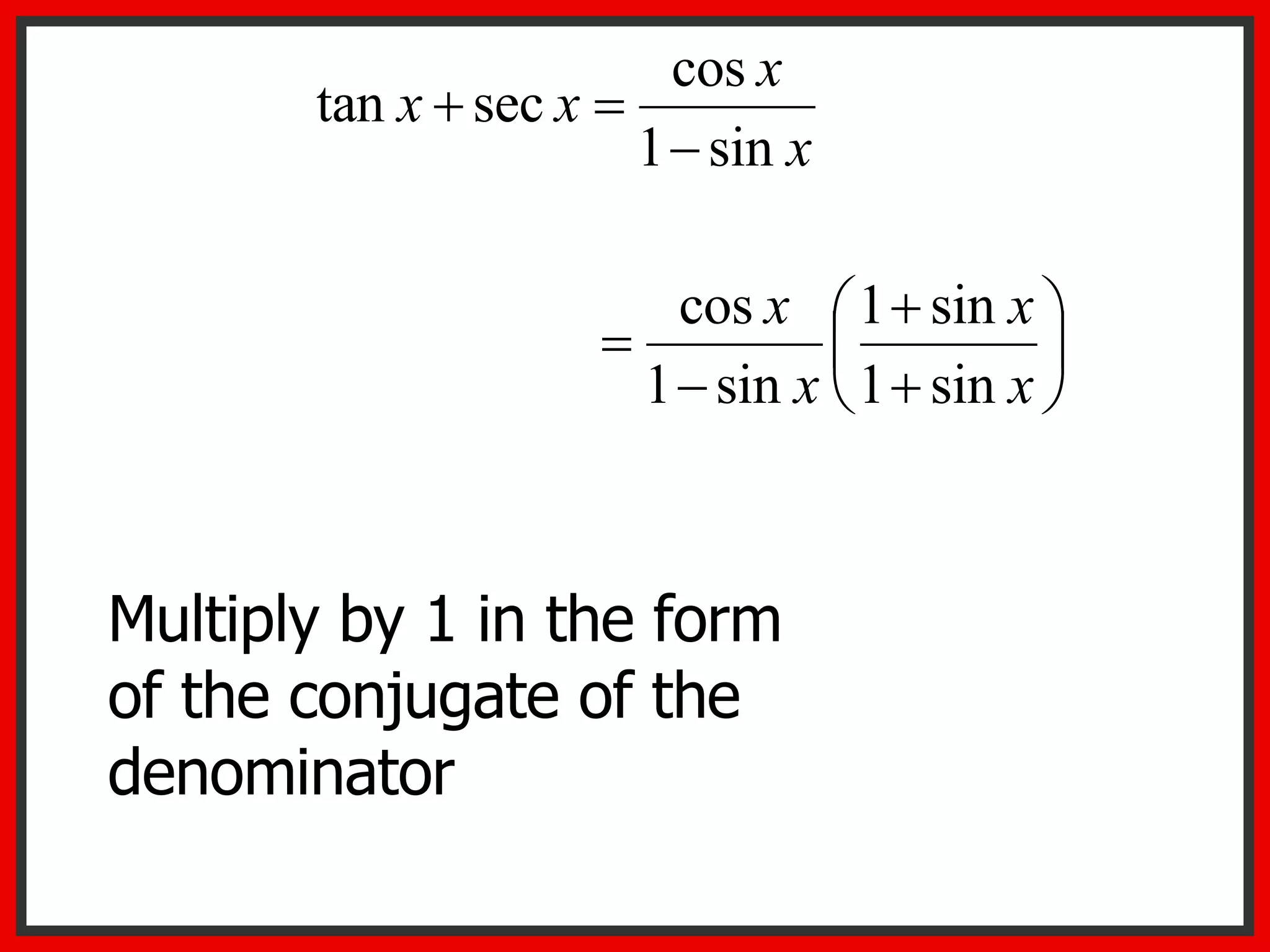 Proving Trigonometric Identities | PPT