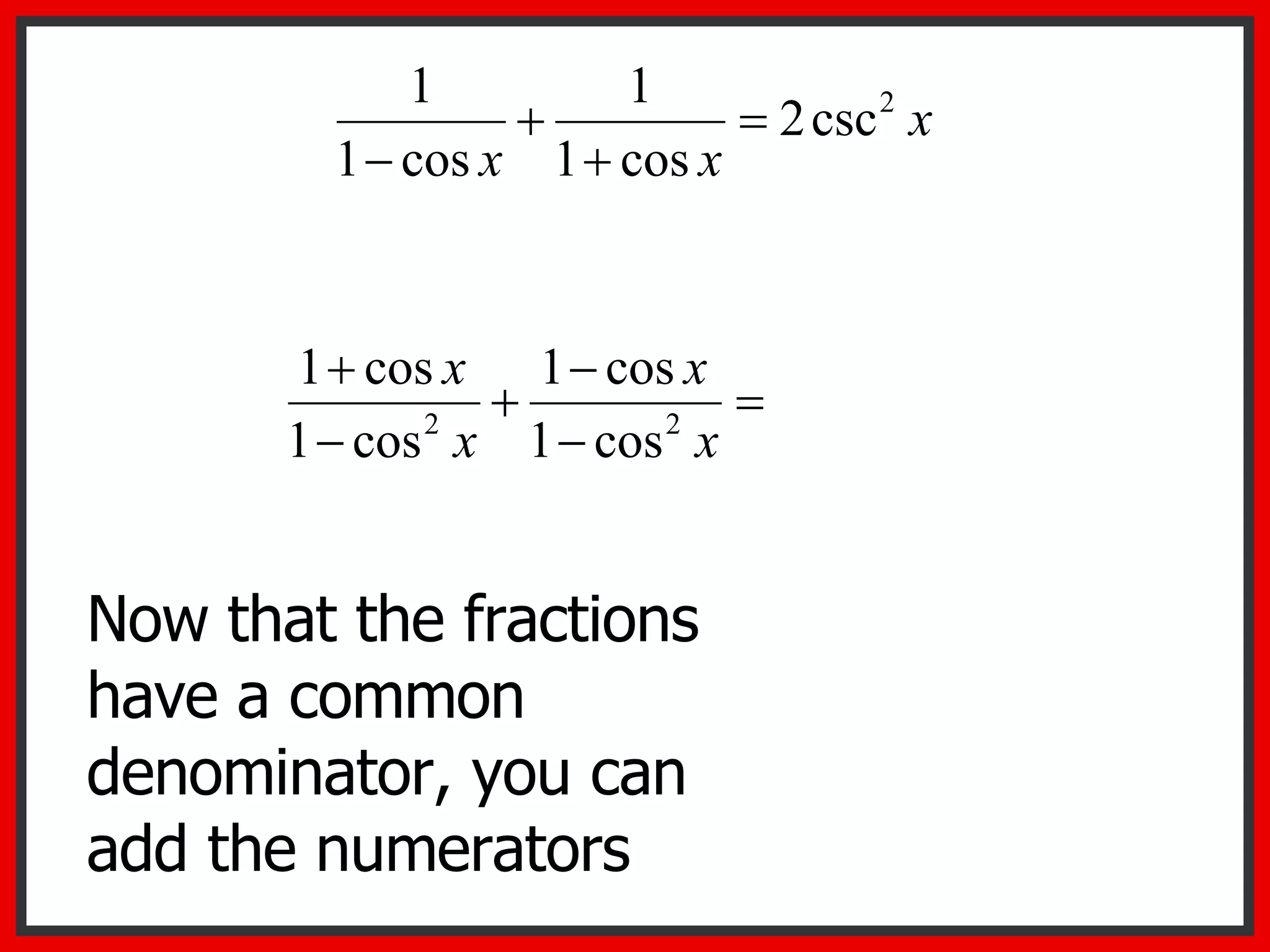 Proving Trigonometric Identities | PPT