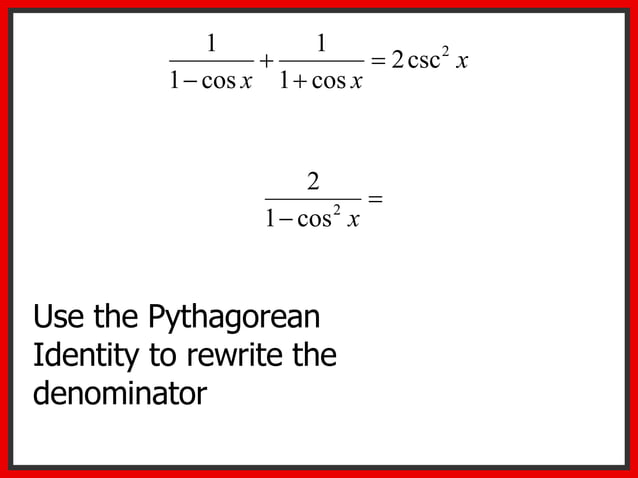 Proving Trigonometric Identities | PPT | Physics | Science