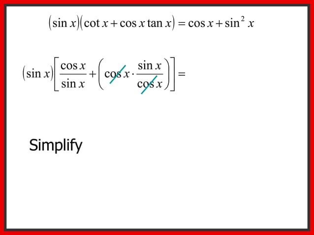 Proving Trigonometric Identities | PPT | Physics | Science