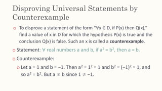 Proving existential statements | PPT